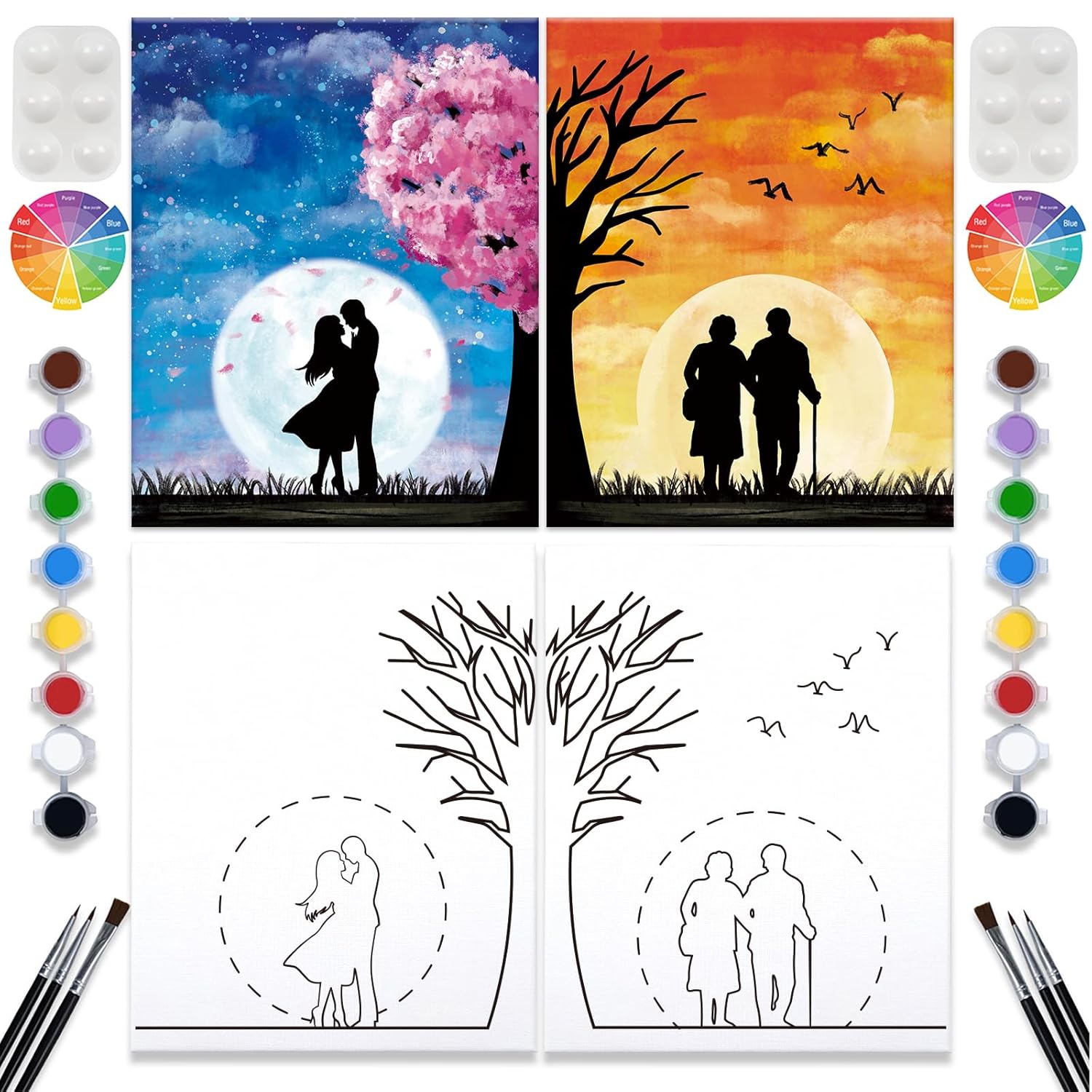 Romantic Paint and Sip Themes for Couples